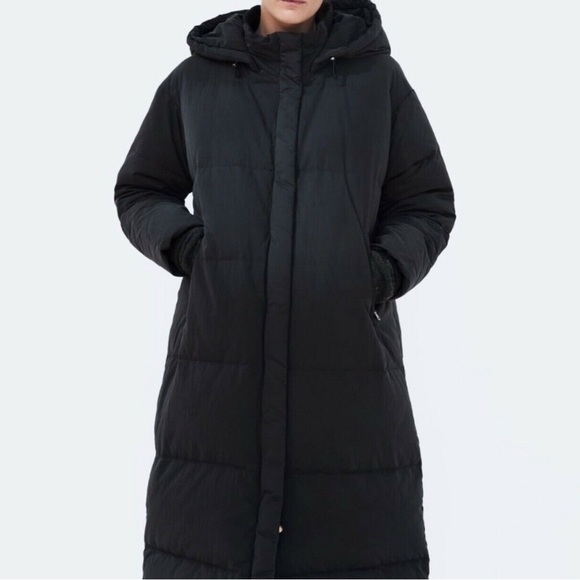 Zara | Jackets & Coats | Zara 0 Down Feather Oversized Hooded Puffer ...